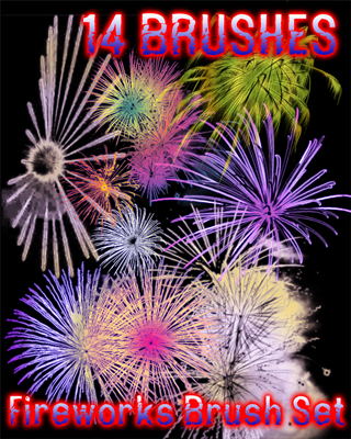 14 Free Fireworks Photoshop Brushes