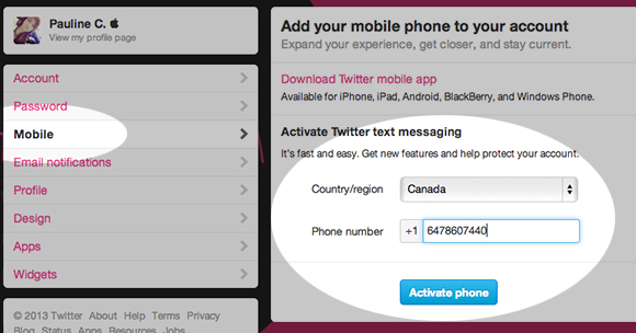 Adding Your Mobile Phone To Your Twitter Account • Brand Glow Up