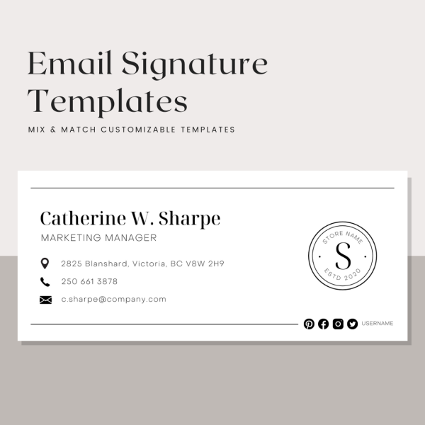 Email Signature Template • Brand Glow Up