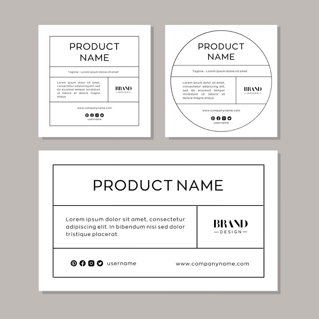 Rectangular Label Sticker Templates • Brand Glow Up